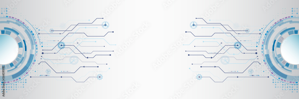 Abstract wide technology background. Futuristic digital innovation ...