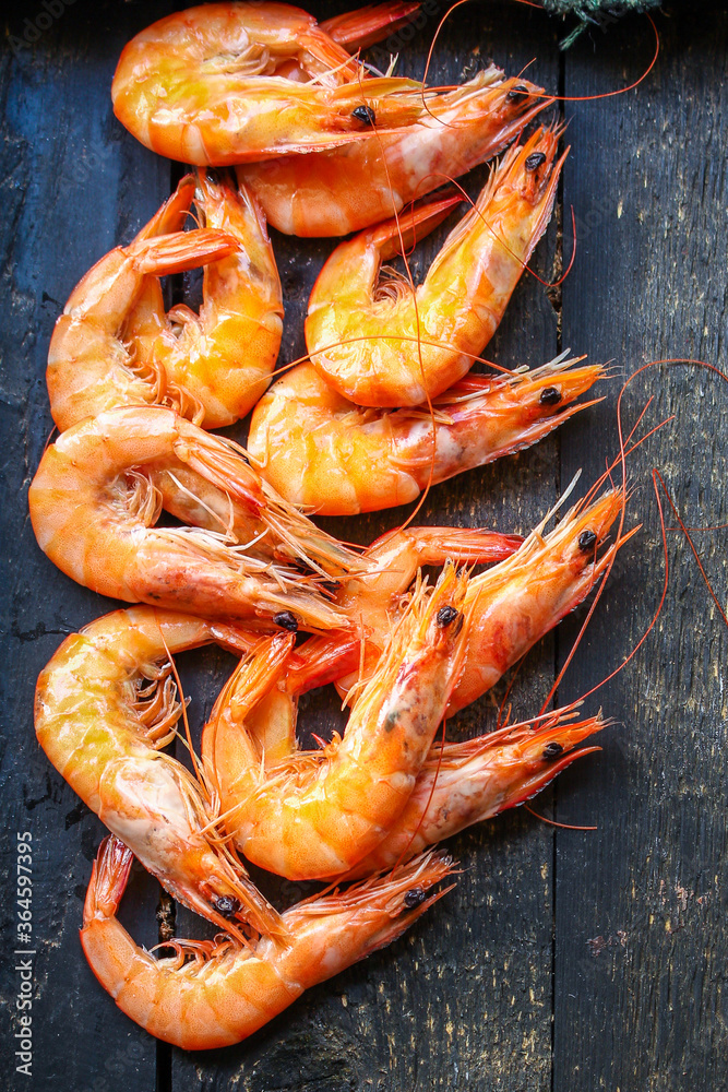 shrimp cooked seafood ready to eat prawn Menu serving size. food ...