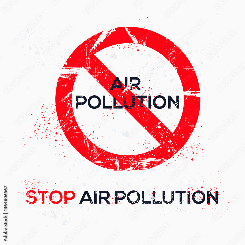 Warning sign (air pollution), vector illustration. Stock Vector | Adobe ...