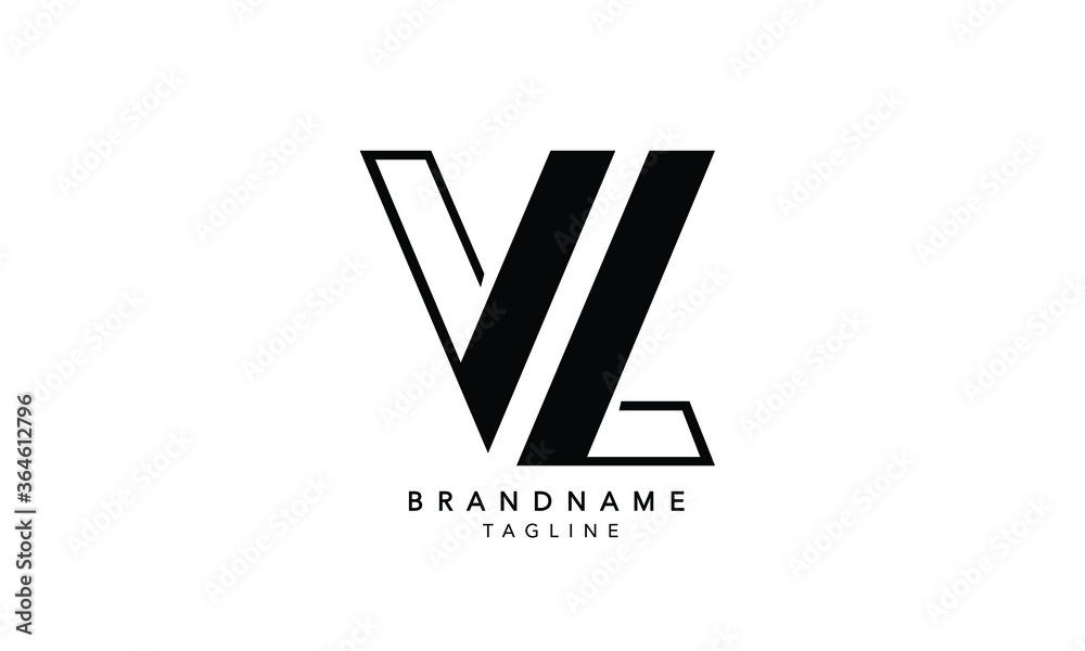 Alphabet letters Initials Monogram logo VL, , , V and L Stock Vector ...
