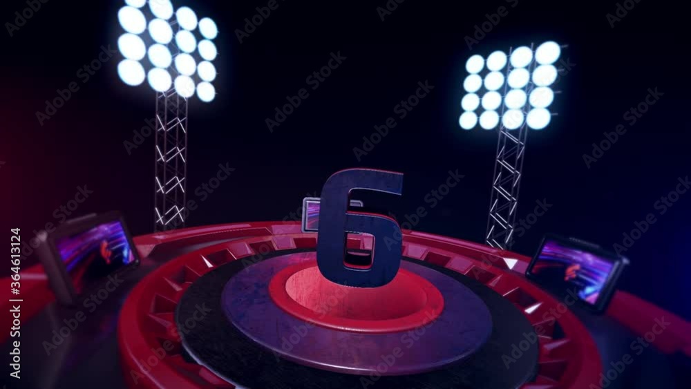 Countdown Top Ten Numbers Animation , Rendering, Background, Helpful to ...
