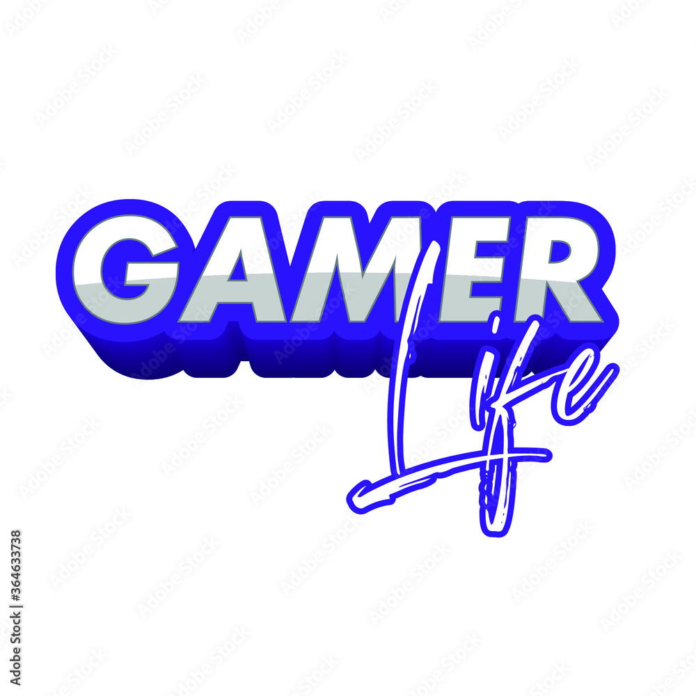 Logo created for people who have a gamer life Stock Vector | Adobe Stock