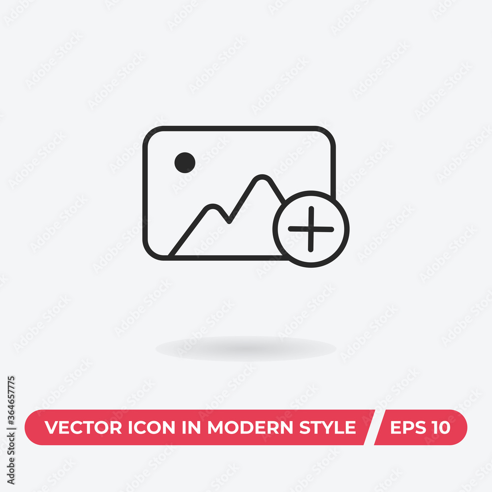 Add photo icon vector. Picture sign Stock Vector | Adobe Stock