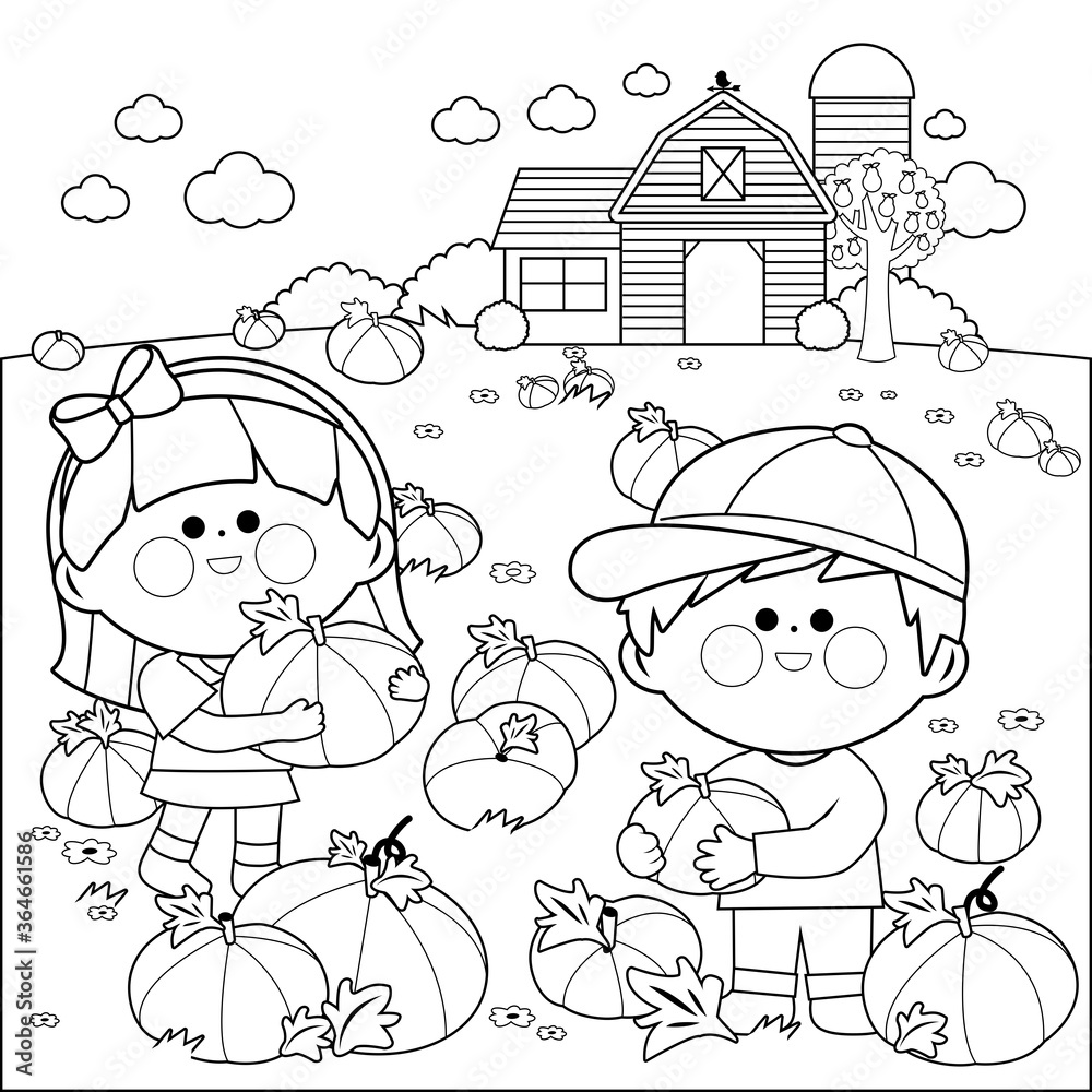 Pumpkin Patch Coloring Page