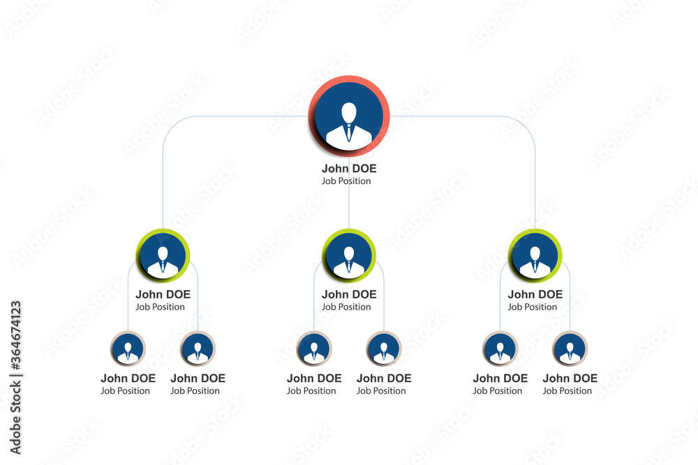 organizational structure of the company. business hierarchy infographic ...