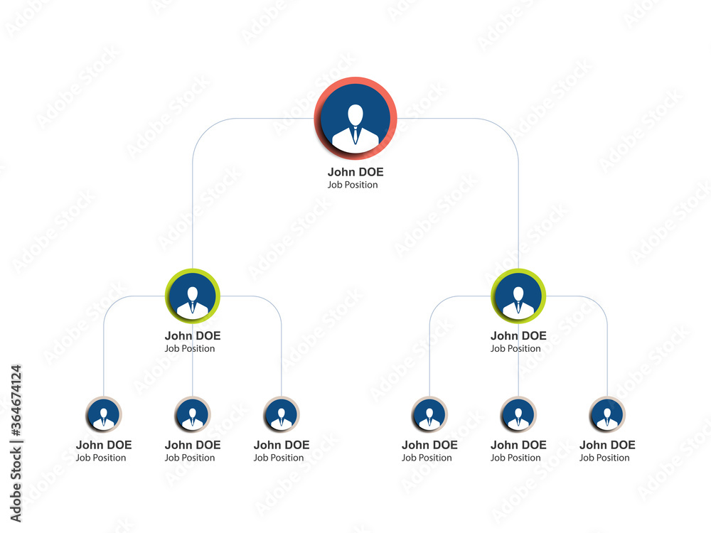 organizational structure of the company. business hierarchy infographic ...