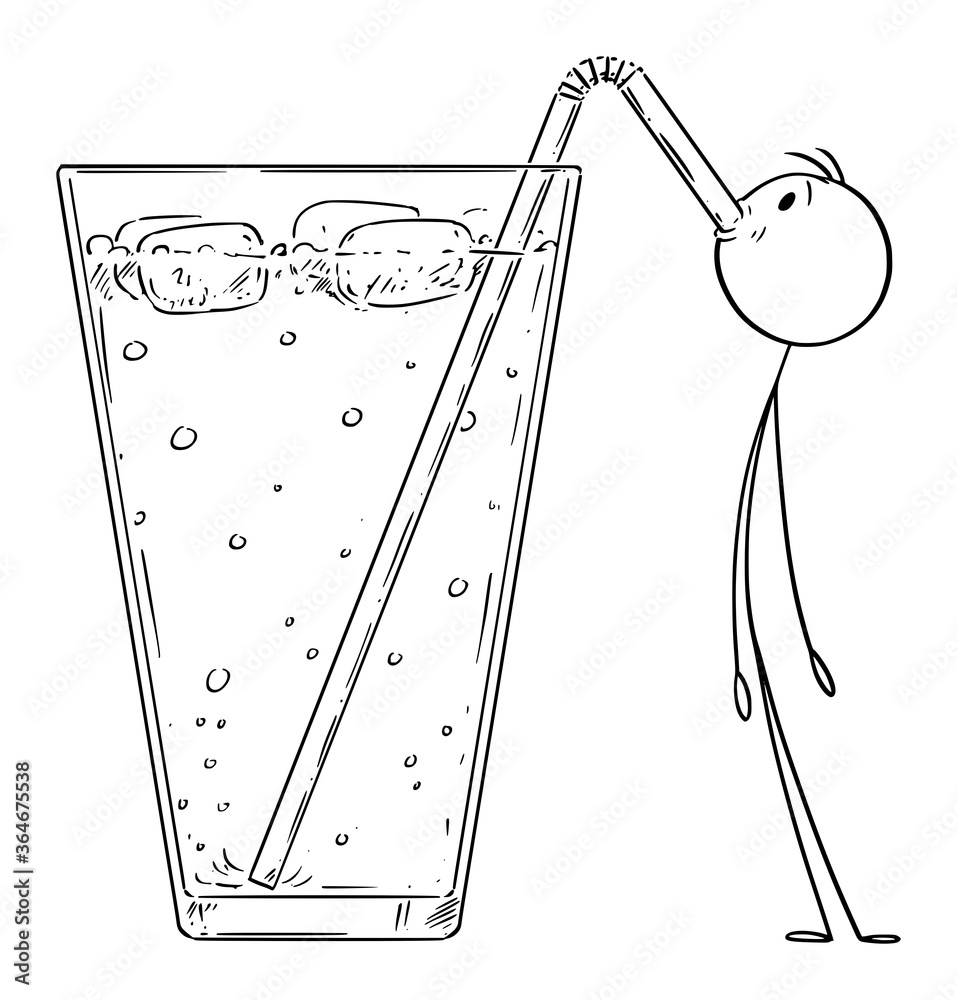Vector cartoon stick figure drawing conceptual illustration of small ...