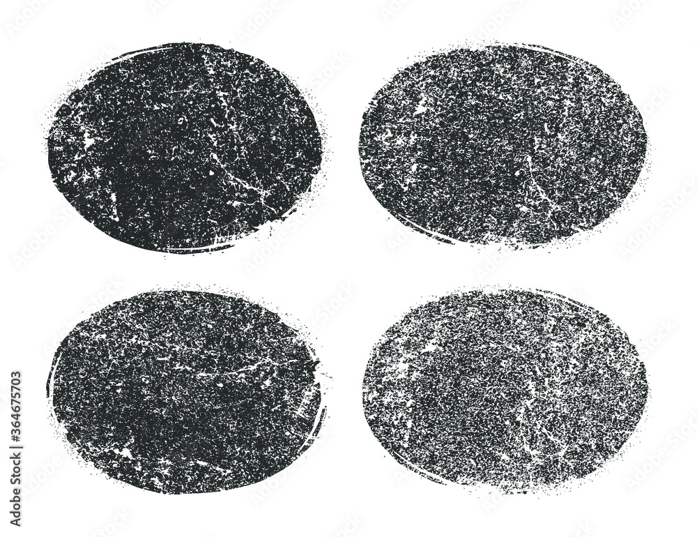 Stamps round circle frames vector icon shape set. Stamp grunge ink ...