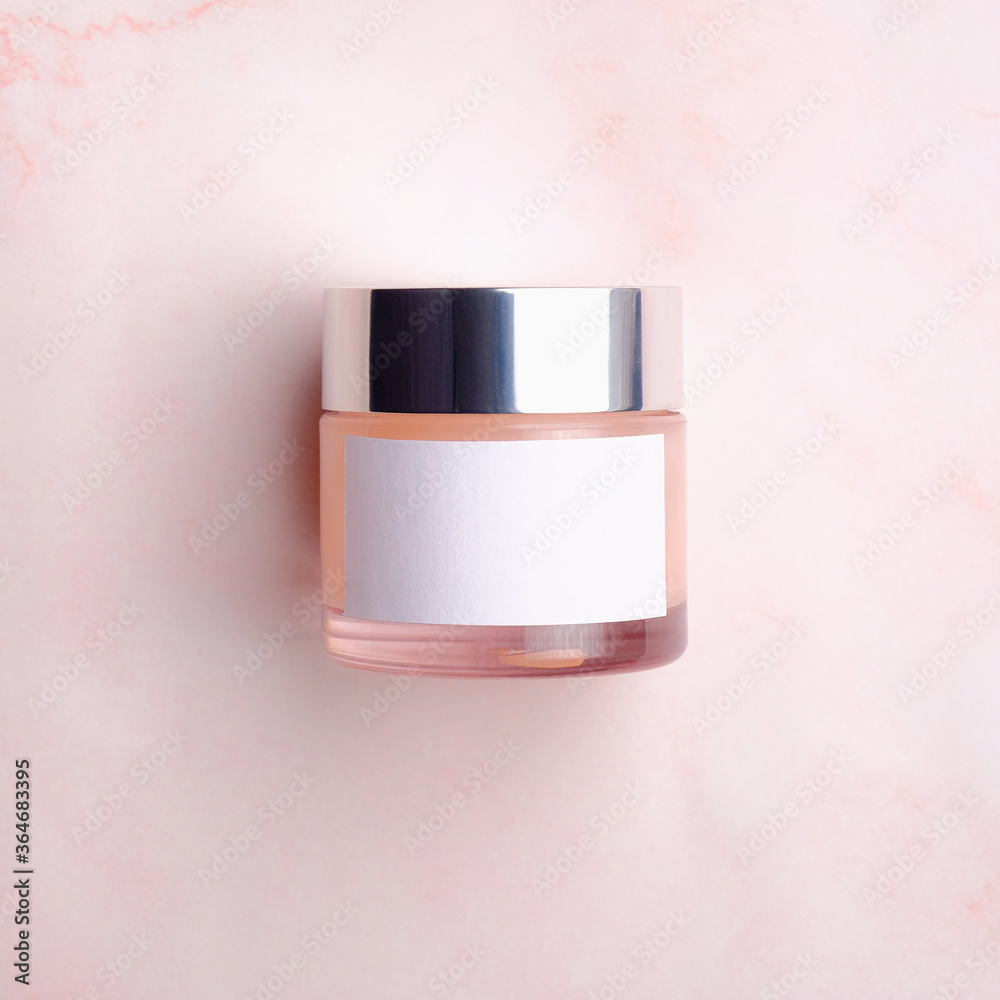 Elegant cream container, cosmetic glass bottle template for cream, gel ...