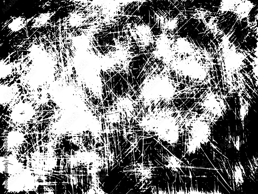 A black and white vector texture of scratched, scraped, distressed and ...