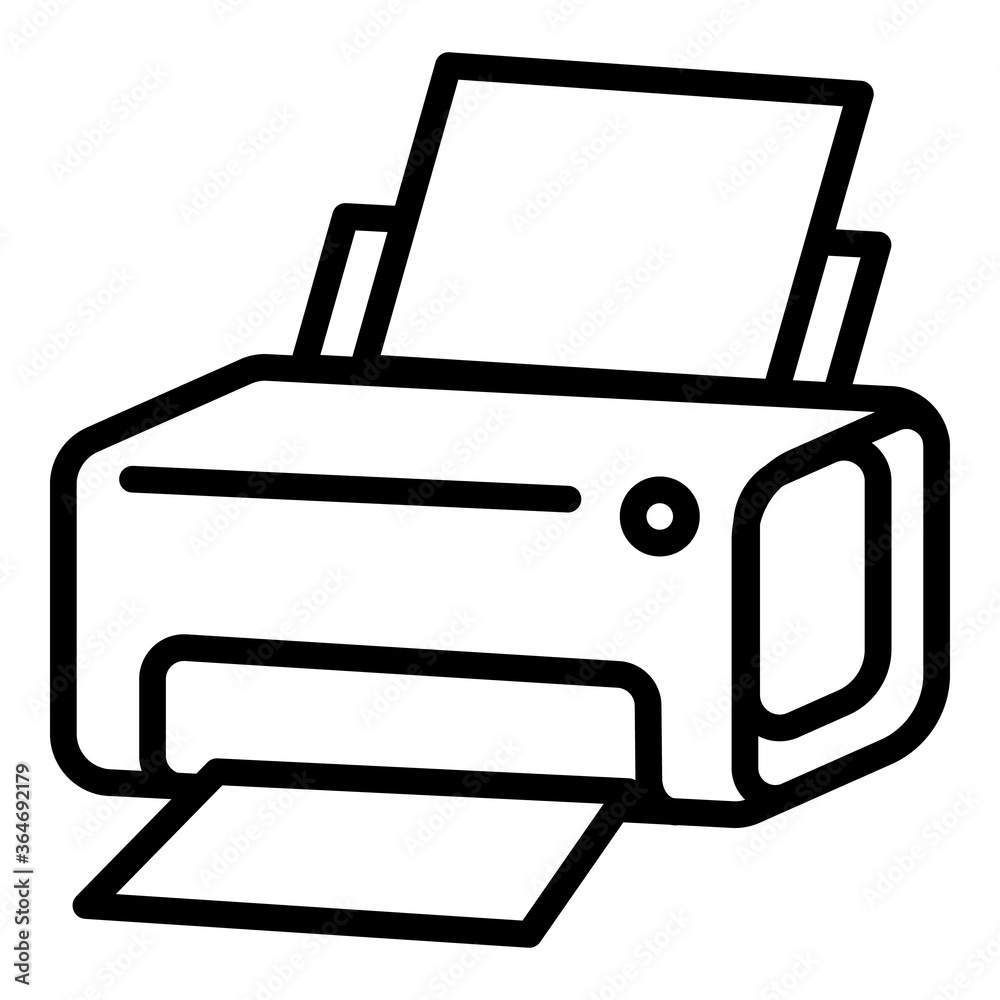 Laser printer icon. Outline laser printer vector icon for web design ...