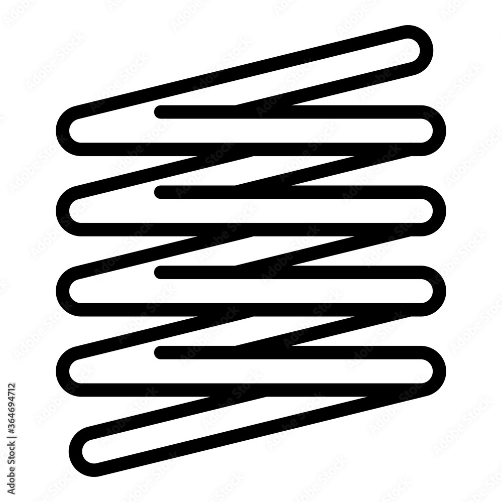 Motor coil spring icon. Outline motor coil spring vector icon for web ...
