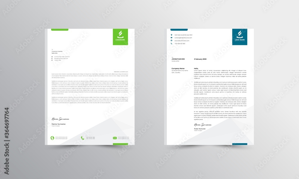 Abstract Letterhead Design Modern Business Letterhead Design Template ...