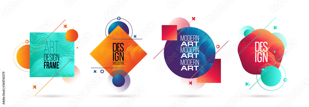 vector illustration. A minimalistic hipster colored frame design ...