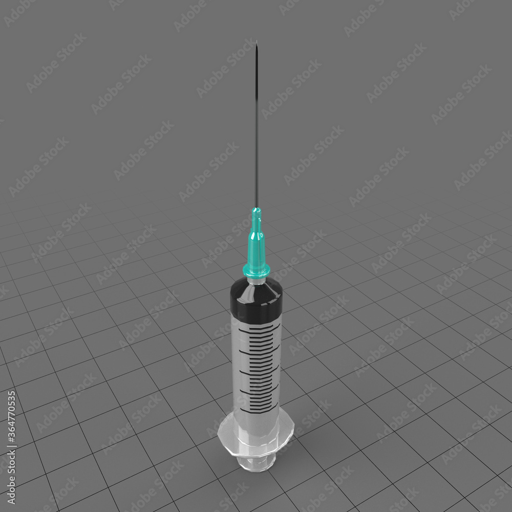 Medical syringe Stock 3D asset | Adobe Stock