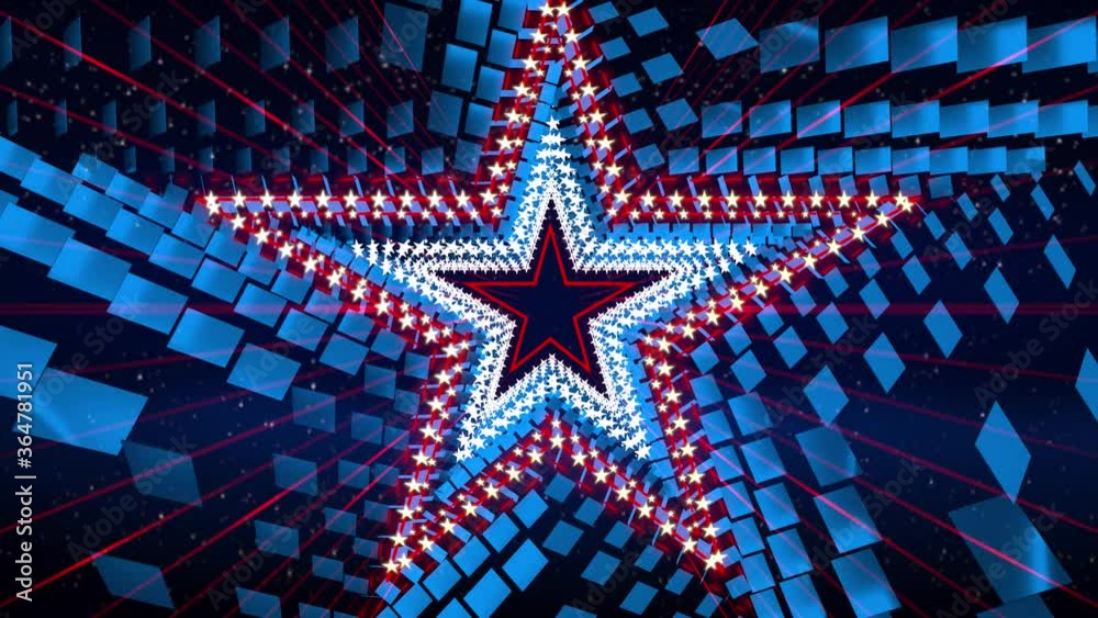 Blue Magic star Background in Loop, stage video background for ...