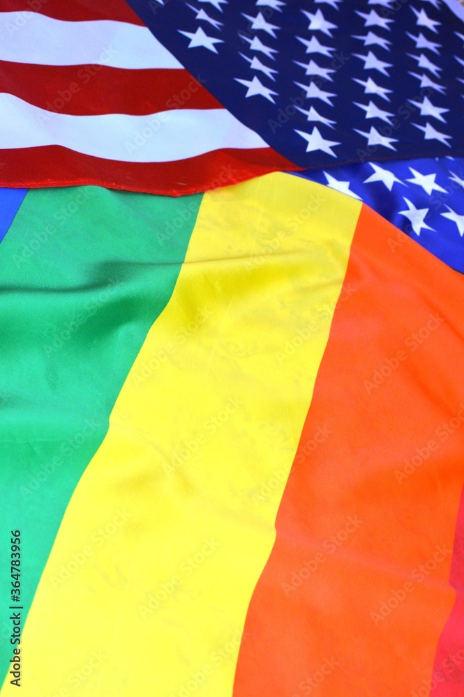 LGBT flag USA. Rainbow flag. Symbol of pride and tolerance Stock Photo ...