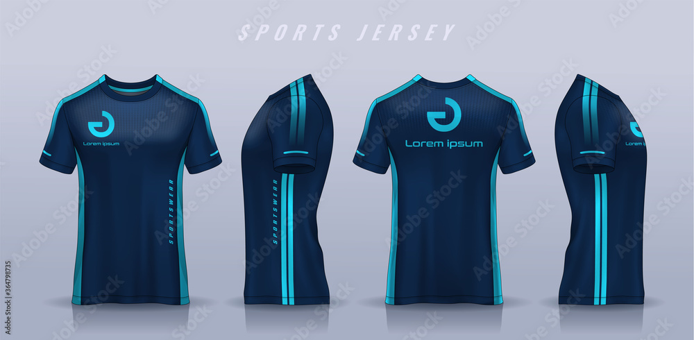 t-shirt sport design template, Soccer jersey mockup for football club ...