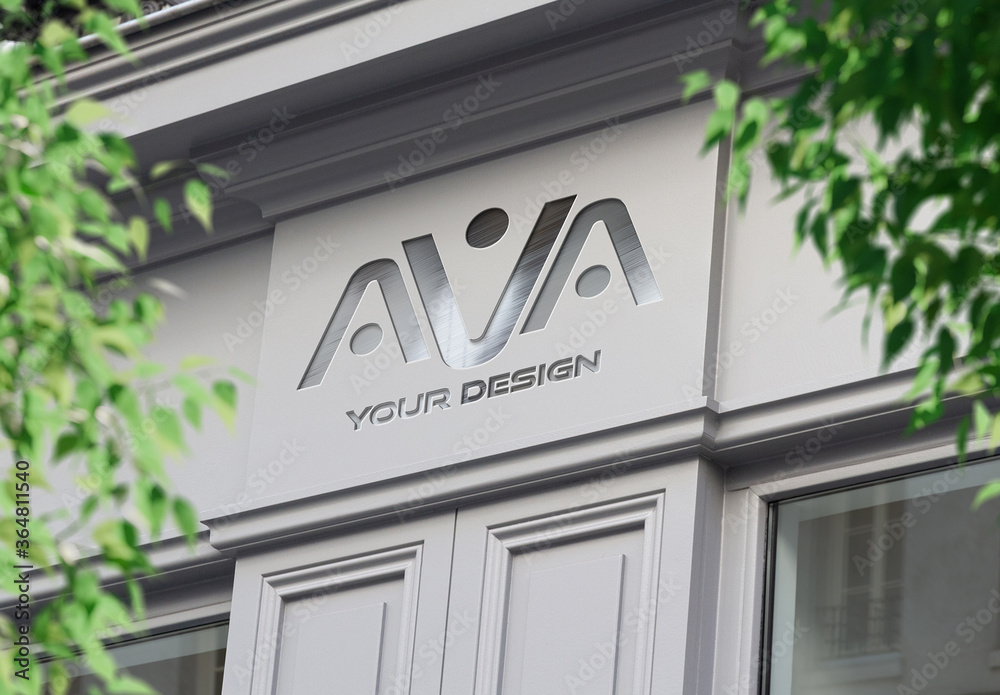 Storefront Logo Mockup Stock Template | Adobe Stock