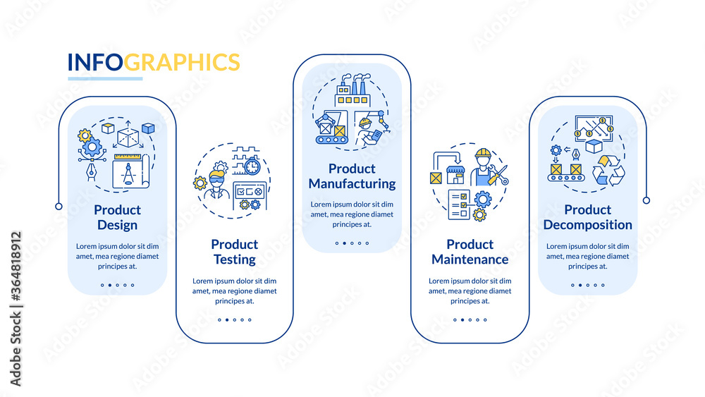 Product maintenance vector infographic template. Technology development ...