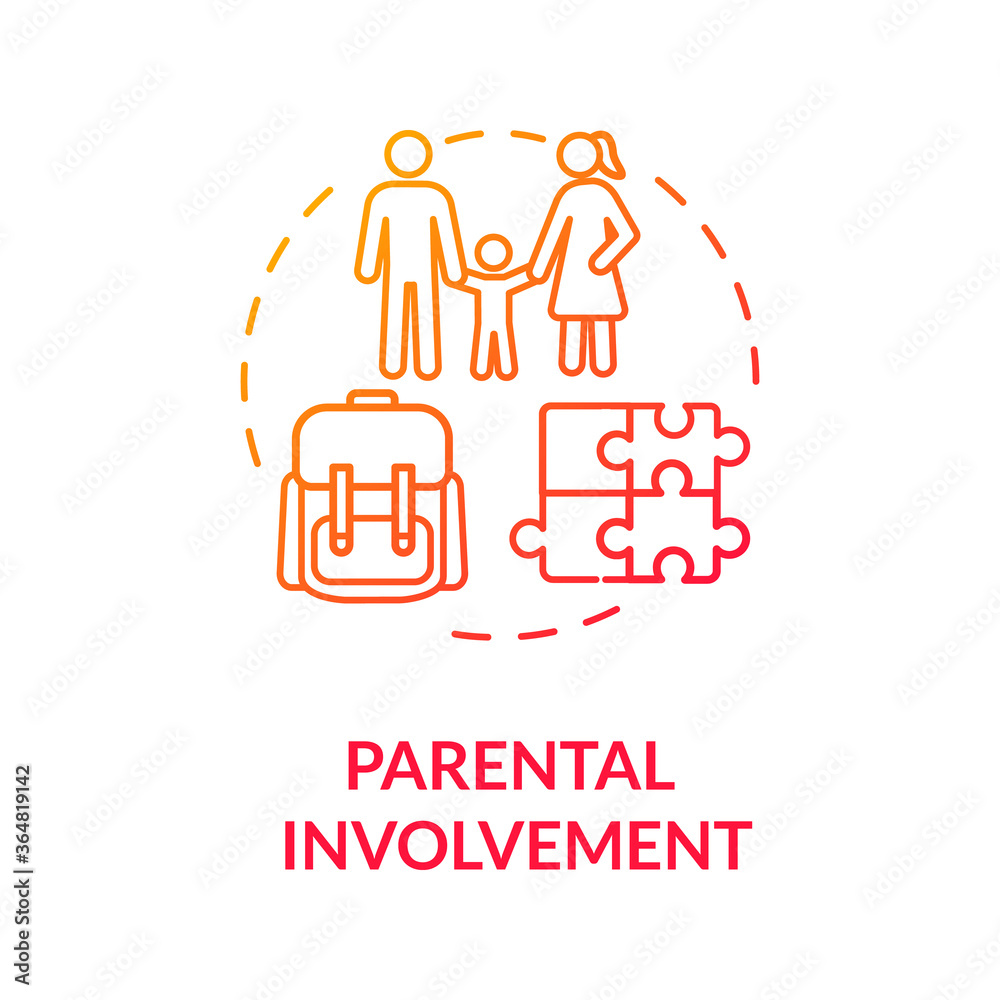 Parents involvement concept icon. Parenthood and childcare. Toddler ...