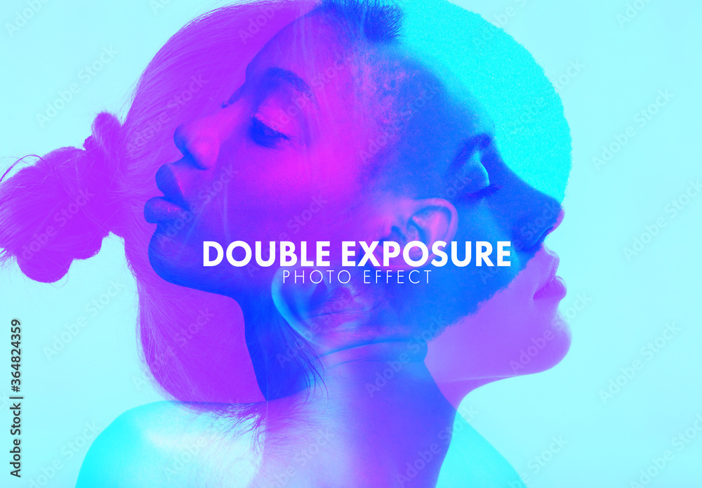 Double Basic Color Exposure Photo Effect Stock Template | Adobe Stock