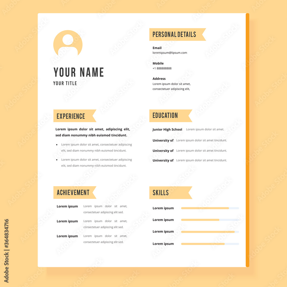 Professional CV resume template design and letterhead / cover letter ...
