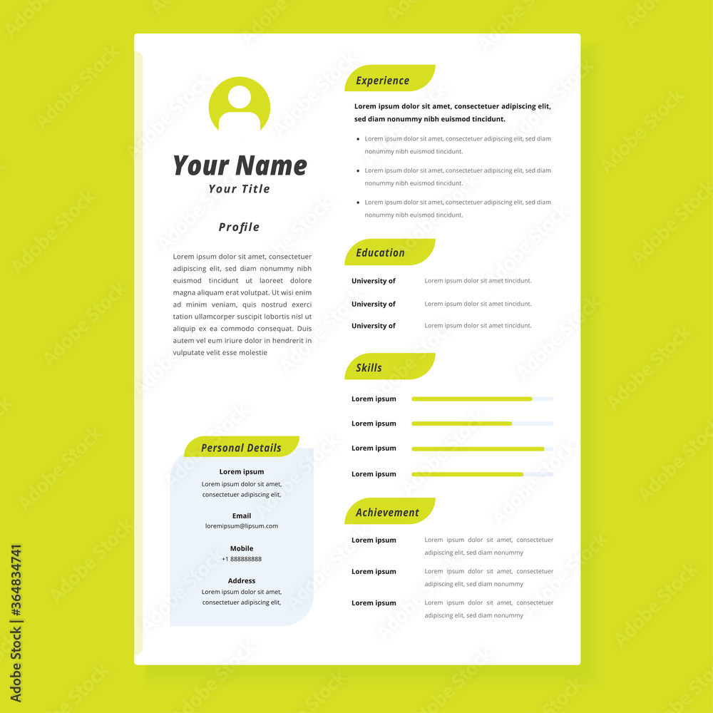 Professional CV resume template design and letterhead / cover letter ...