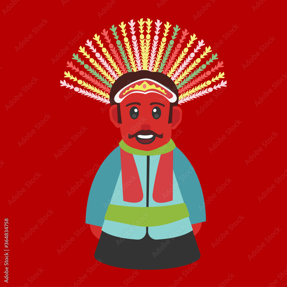 Ondel - ondel, giant puppet. Mascot of Jakarta - Betawi.The traditional ...
