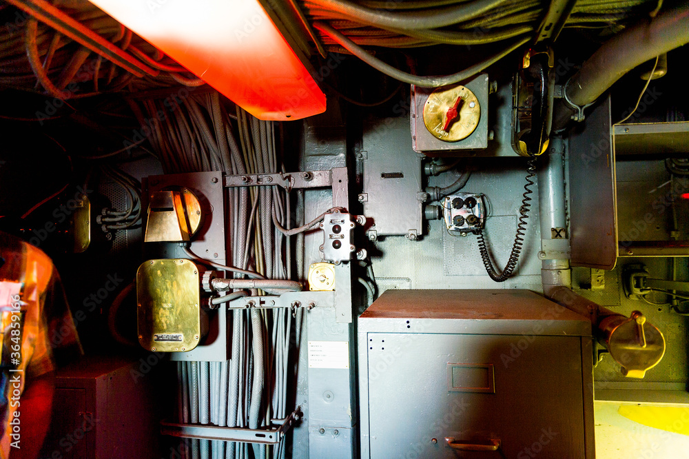 NEW YORK, USA - SEP 25, 2015: Interior of the USS Intrepid (The ...