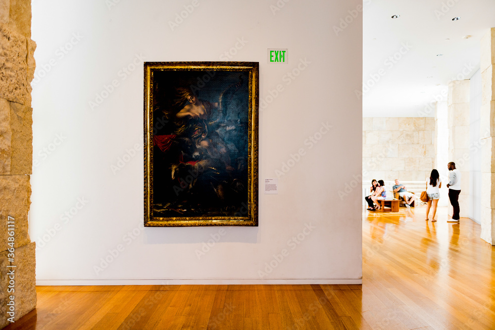 LOS ANGELES, USA - SEP 26, 2015: Interior and gallery of the J. Paul ...