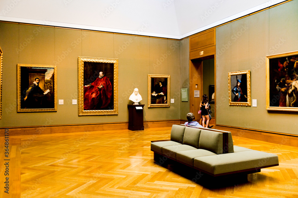 LOS ANGELES, USA - SEP 26, 2015: Interior and gallery of the J. Paul ...