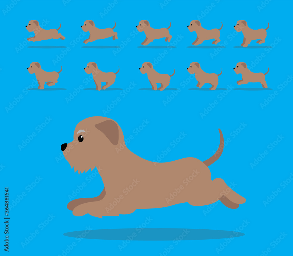 Animal Animation Sequence Dog Irish Wolfhound Cartoon Vector Stock ...