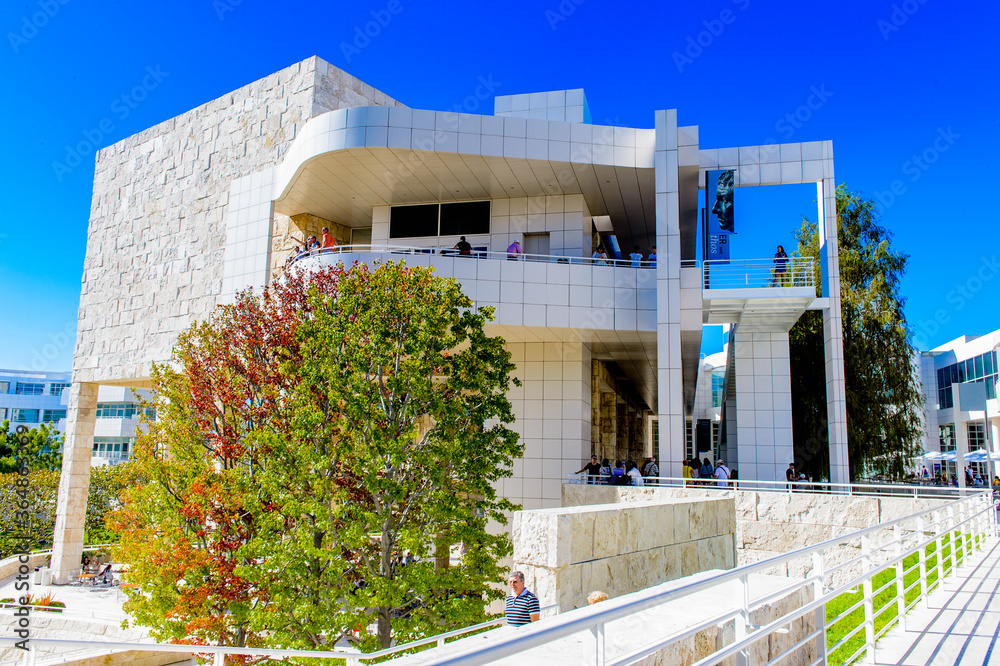 LOS ANGELES, USA - SEP 26, 2015: Campus of the J. Paul Getty Museum ...