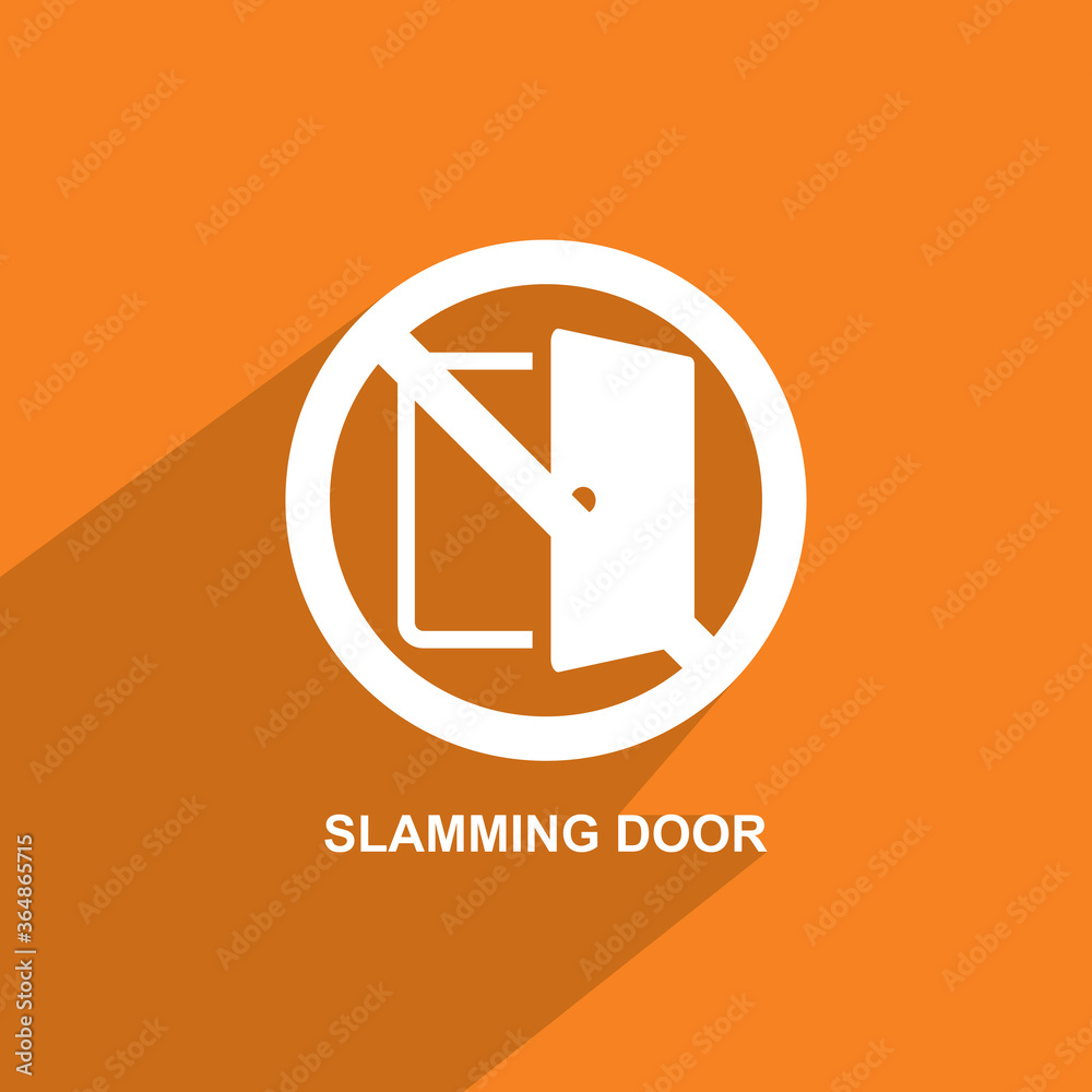 Do not slam the door icon, Business icon vector Stock Vector | Adobe Stock