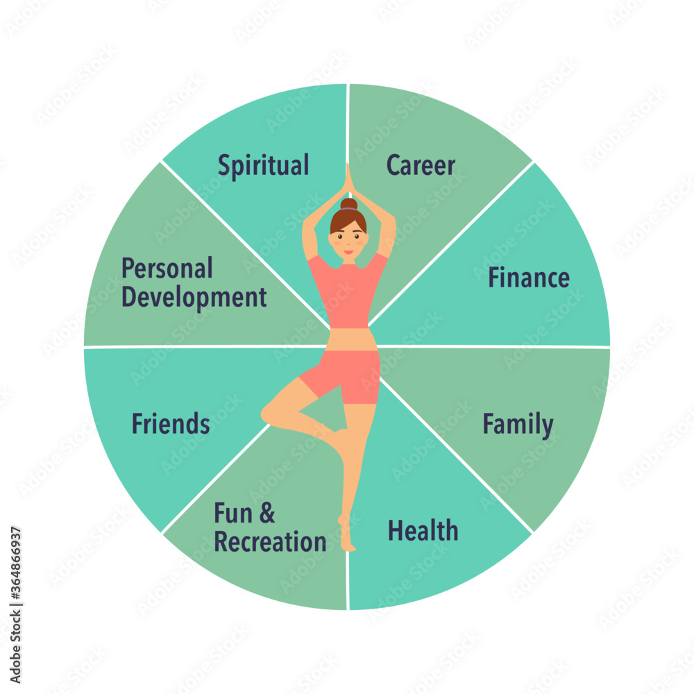 Young woman standing in yoga pose. Meditation in the center of the ...