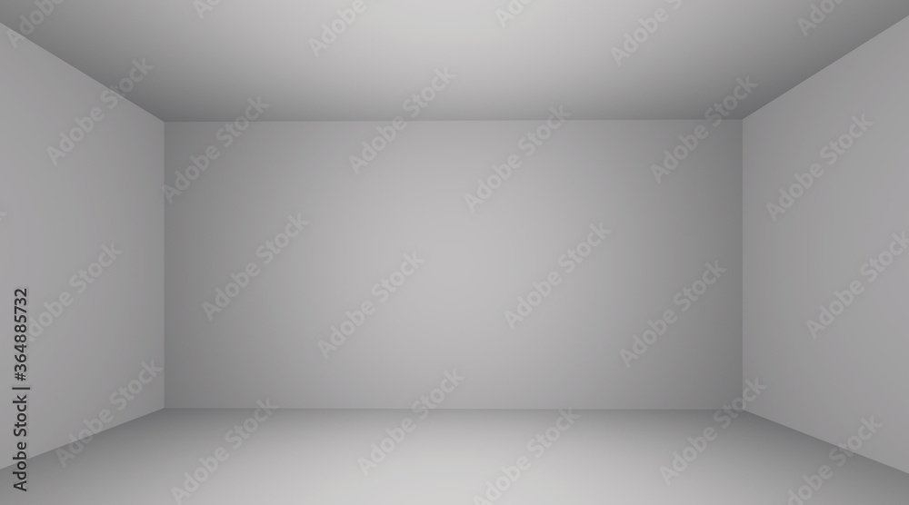 Room space background. Front view of empty room with soft light ...