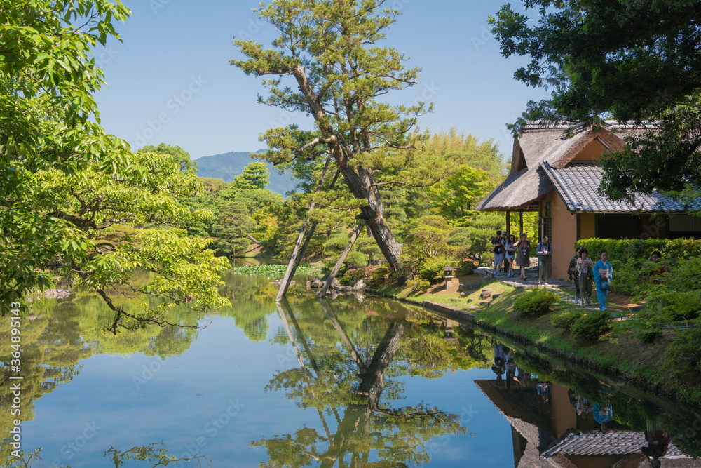 Katsura Imperial Villa (Katsura Rikyu) in Kyoto, Japan. It is one of ...