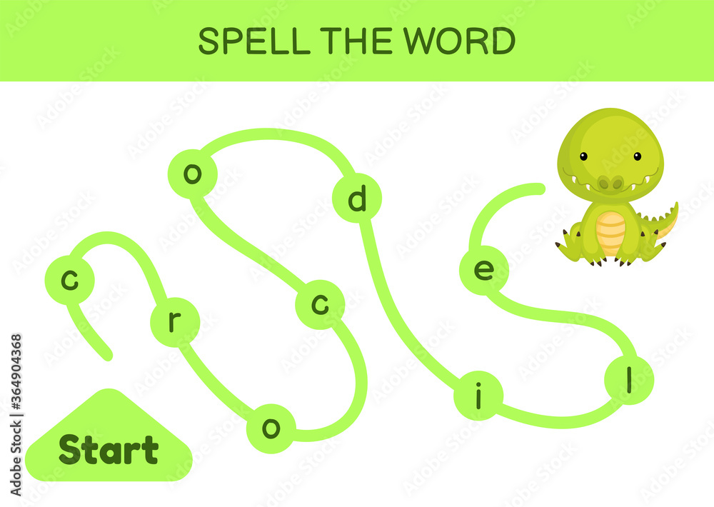 Maze for kids. Spelling word game template. Learn to read word ...