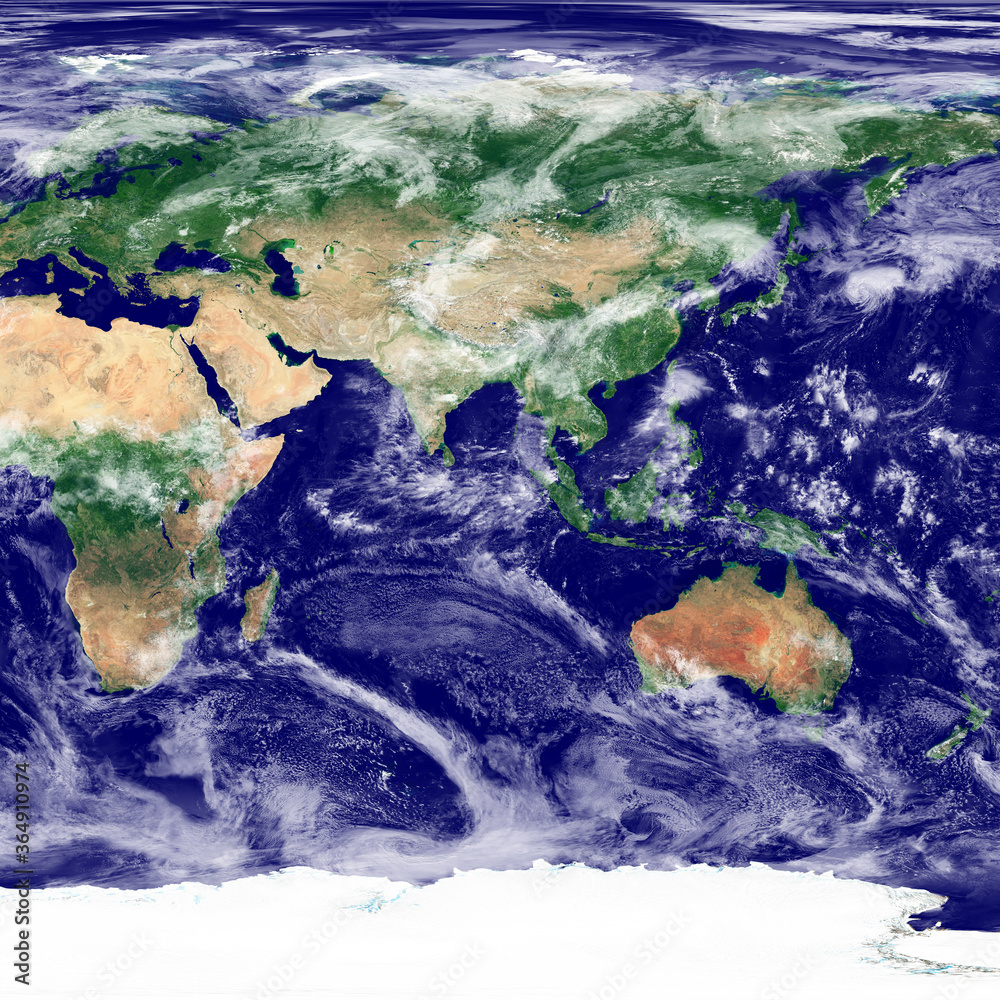Eastern hemisphere texture. Satellite image of the Earth. High ...