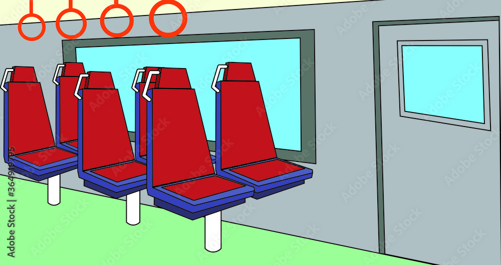 Inside train compartment subway train interior free empty seat endow ...