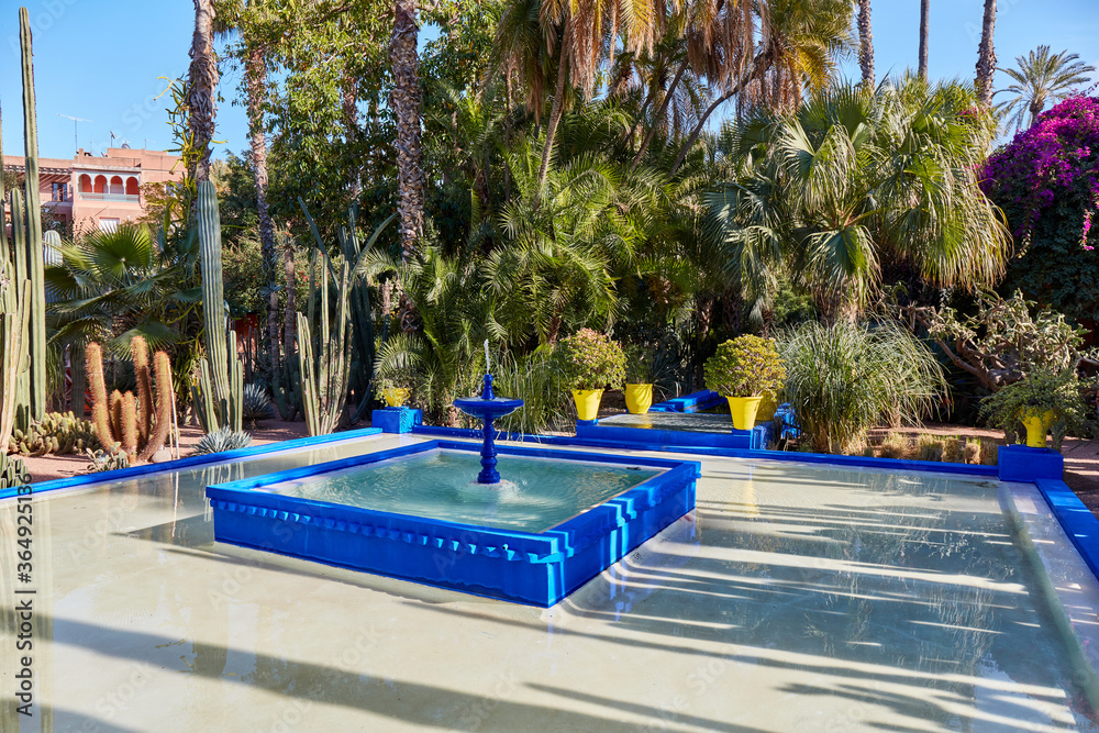 Foto de Marrakech / Morocco- 03/02/2016 : Jardin Majorelle Garden in ...