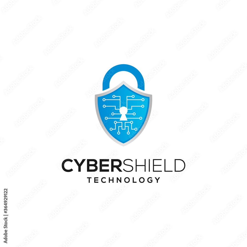 Cyber security logo design Stock Vector | Adobe Stock