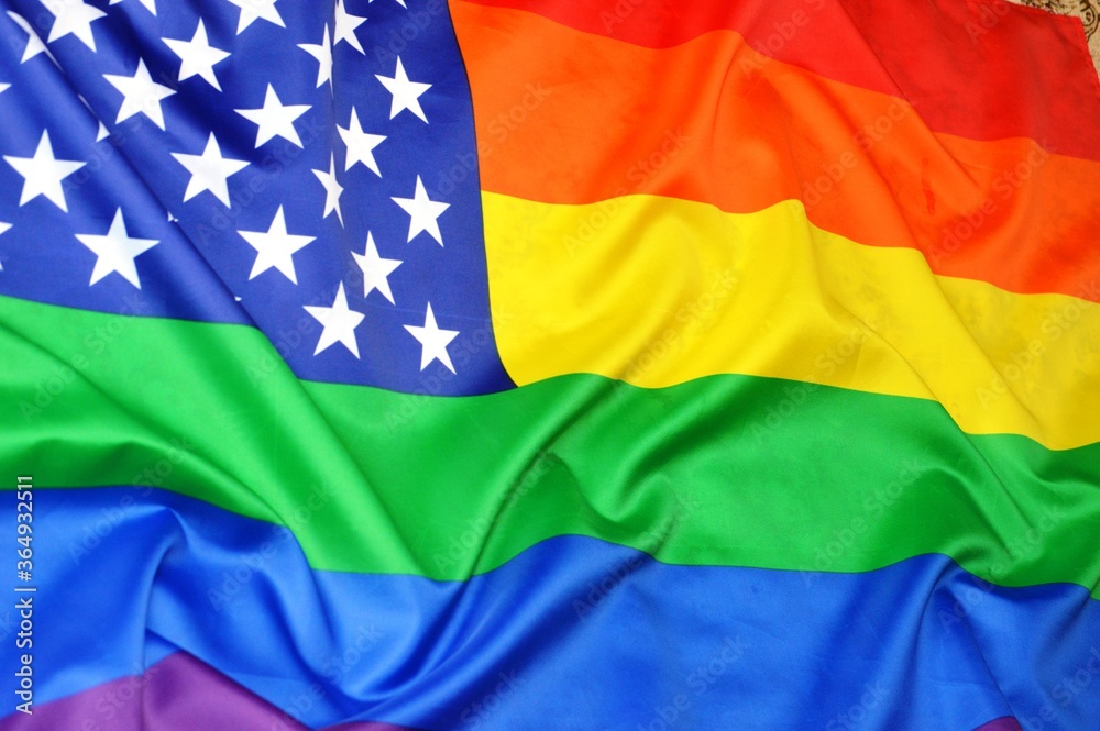 LGBT flag USA, Rainbow flag. Symbol of pride and tolerance Stock Photo ...