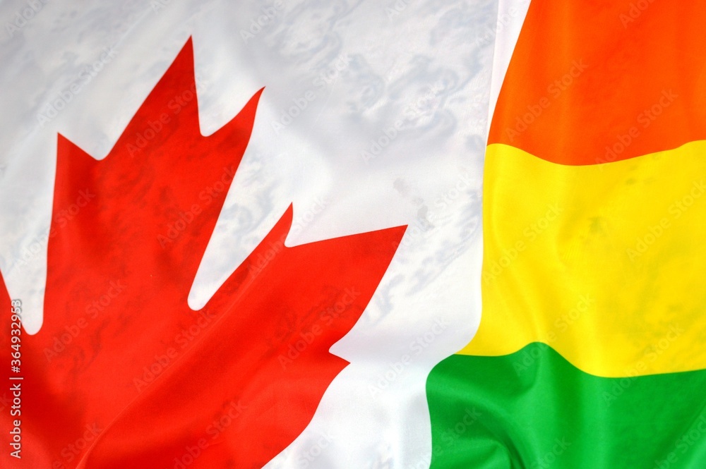 LGBT Canada flag. Rainbow flag. Symbol of pride and tolerance Stock ...