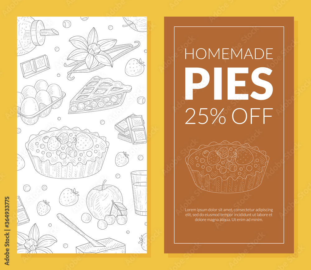 Homemade Pie Card Template, Special Offer Flyer, Leaflet, Banner ...