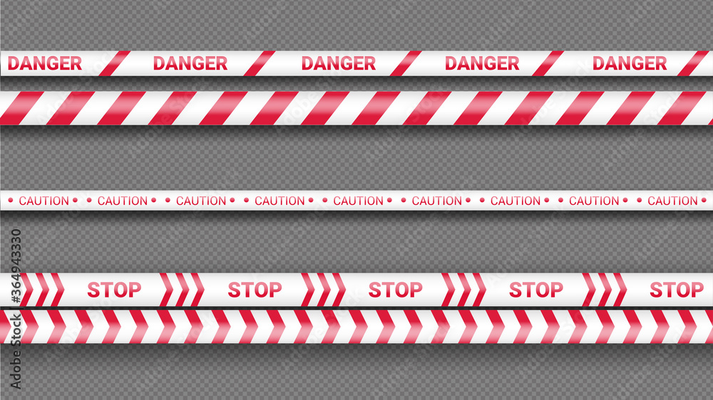 Police tape, crime danger line. Caution police lines isolated. Warning ...