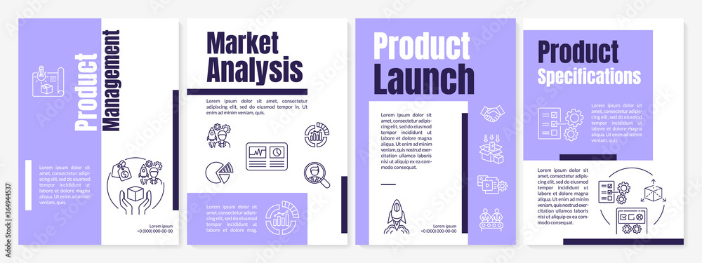 Product development brochure template. Device and brand management ...