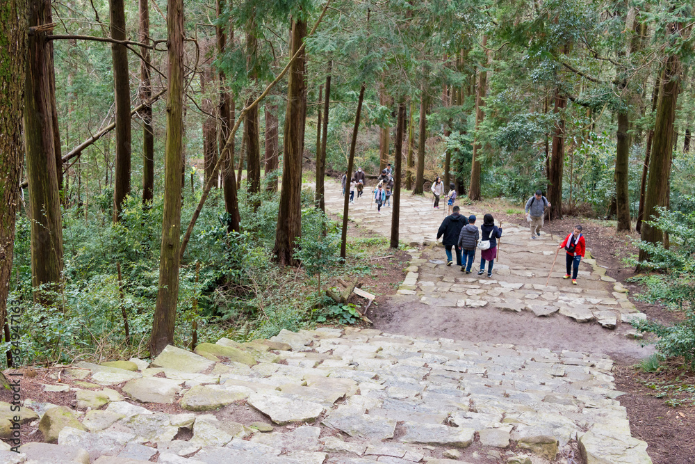 Azuchi Castle Ruins in Omihachiman, Shiga, Japan. Azuchi Castle was one ...