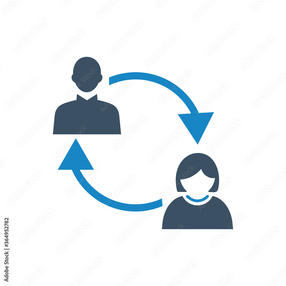 Teamwork Communication icon Stock Vector | Adobe Stock